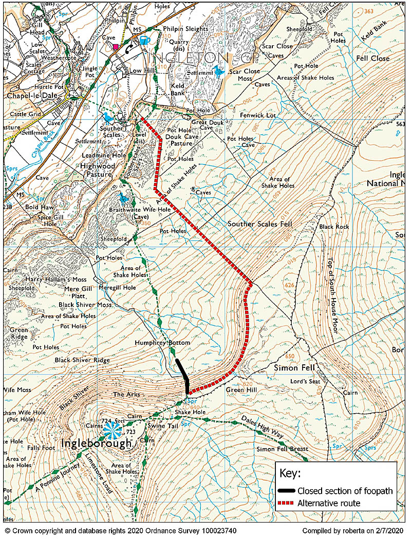 grough — Yorkshire Three Peaks path on Ingleborough to close for repairs